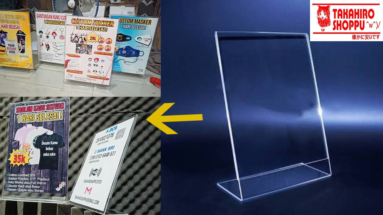 Tutorial membuat Stand Dudukan Tempat Brosur / Papan Promo dari Akrilik ...