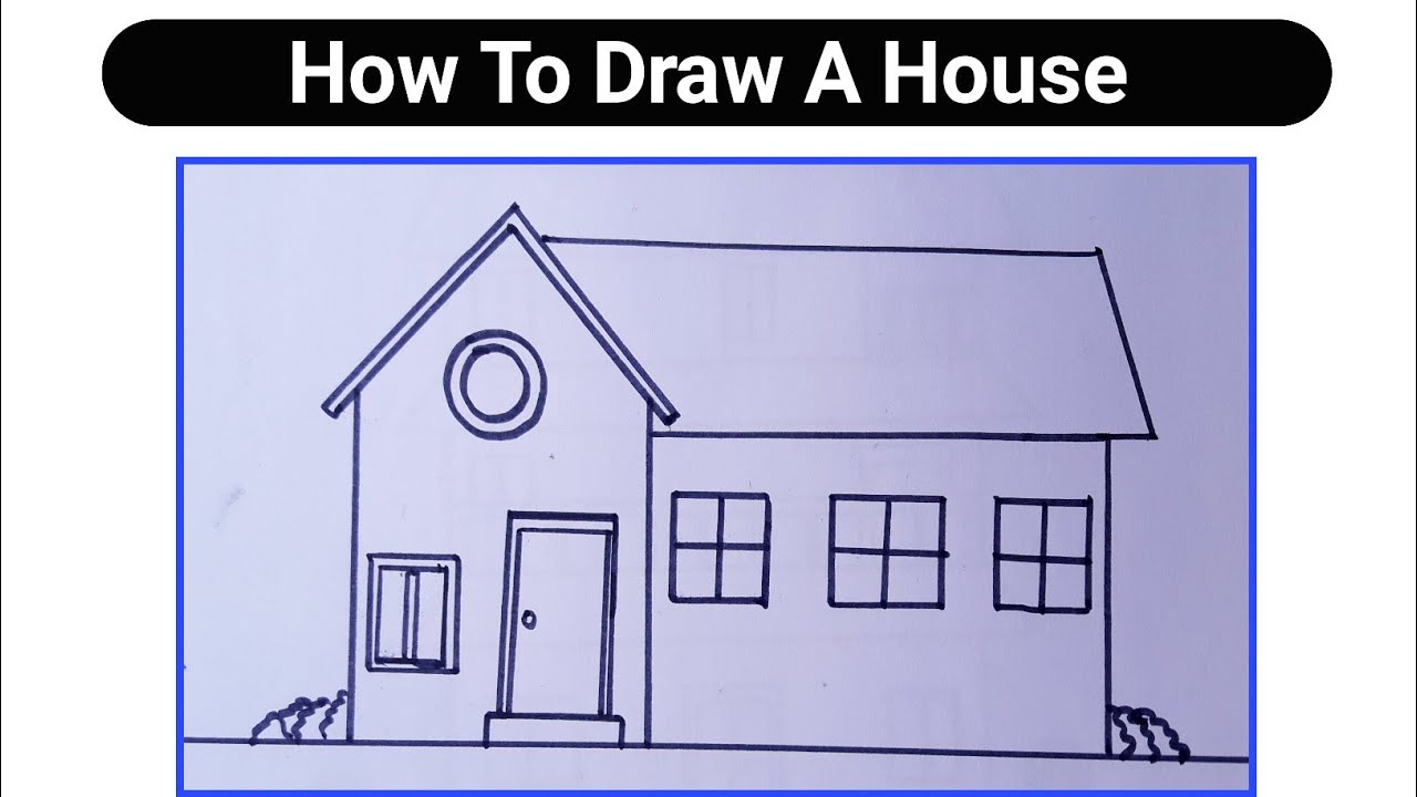 How To Draw A House||Draw A Home||Easy Pencil Drawing||Sketching||Art ...