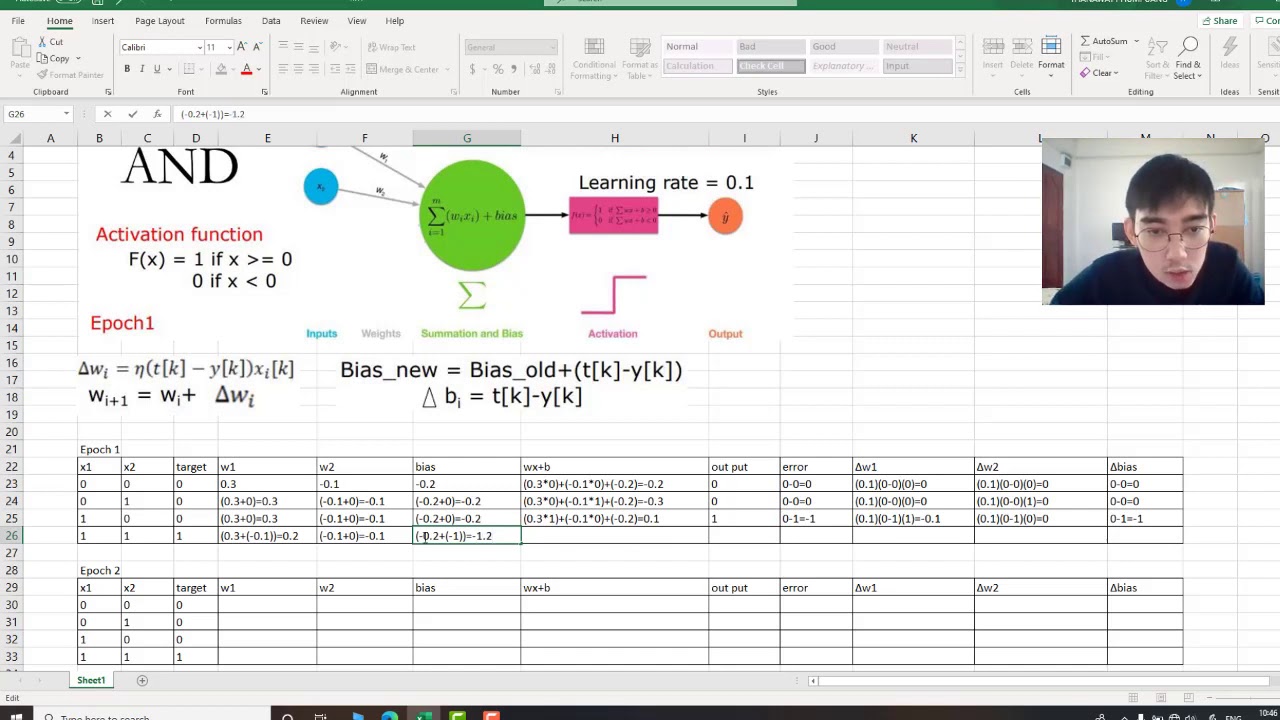 NEURAL NETWORK - Perceptron Stochastic Gradient Descent 123 - YouTube