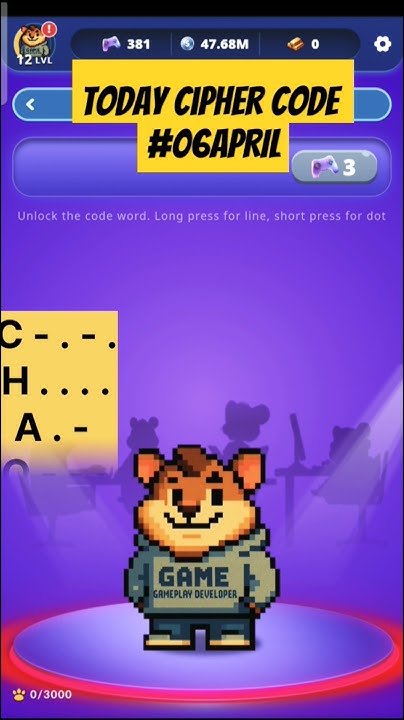 06 APRIL Hamster Kombat Gamedev Heroes Daily Cipher code 06 APRIL| Today CIPHER codes|cipher ...