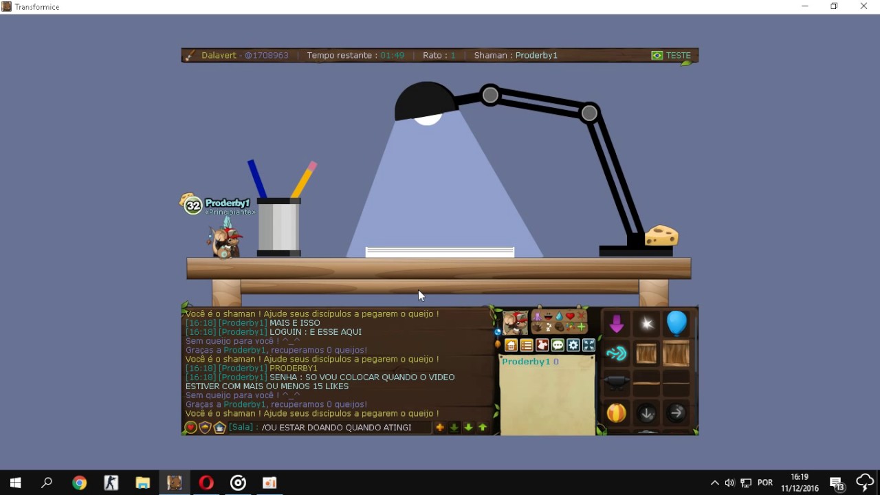 Doando Conta No Transformice 2016/2017 - YouTube