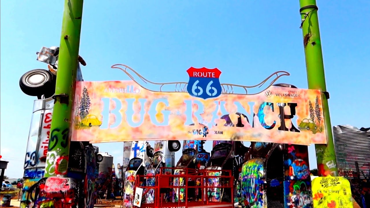 ROUTE 66 NEW BUG Ranch at BIG TEXAN & Cadillac Ranch of Amarillo, Texas ...