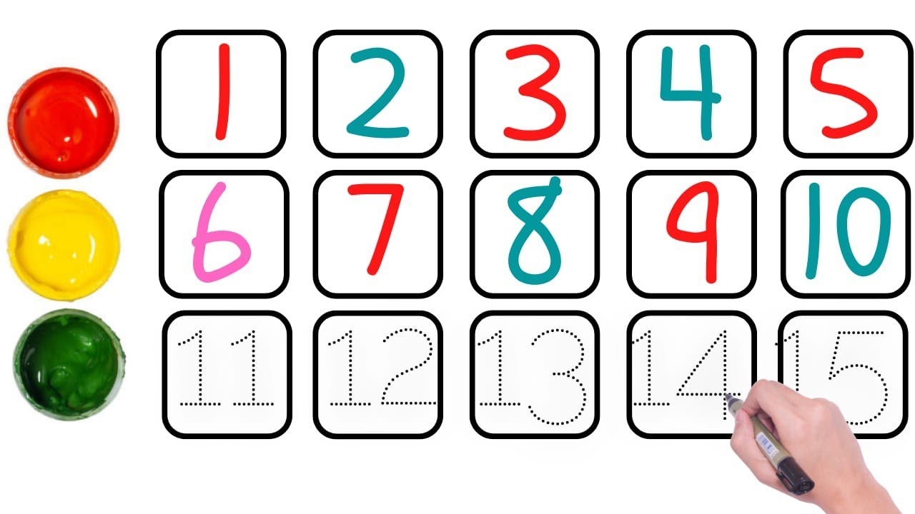 123 Numbers l Number names l 1 to 15 l Counting for kids l Learn to ...