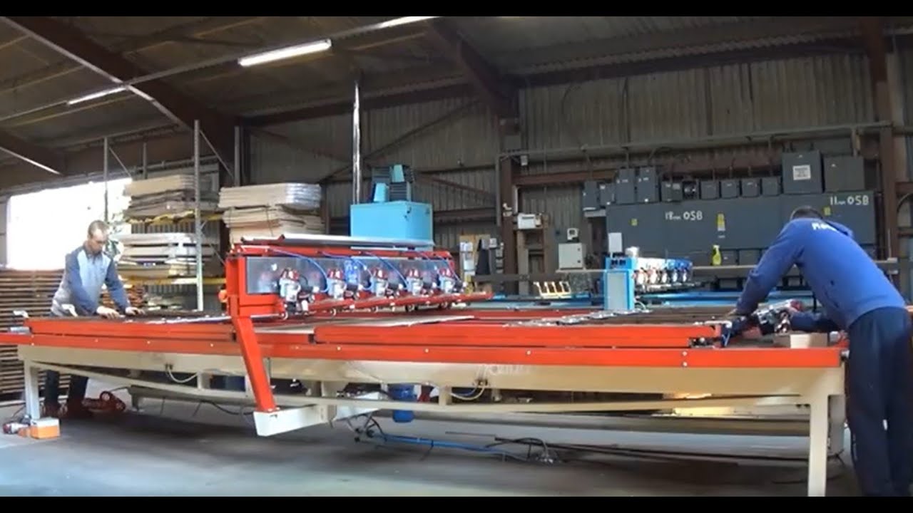 Airtex Double Sided Fence Panel Machine - YouTube