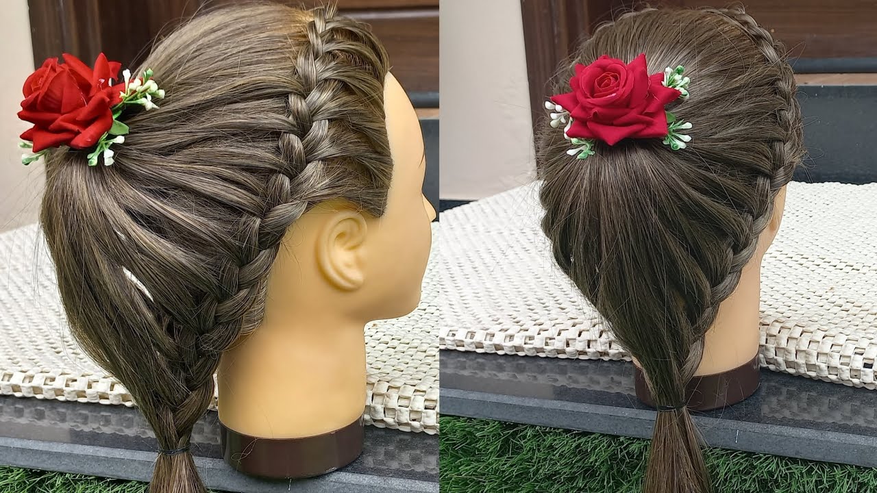 Easy Party Hairstyle|Hairstyle For Wedding Function|Hairstyle For Long ...