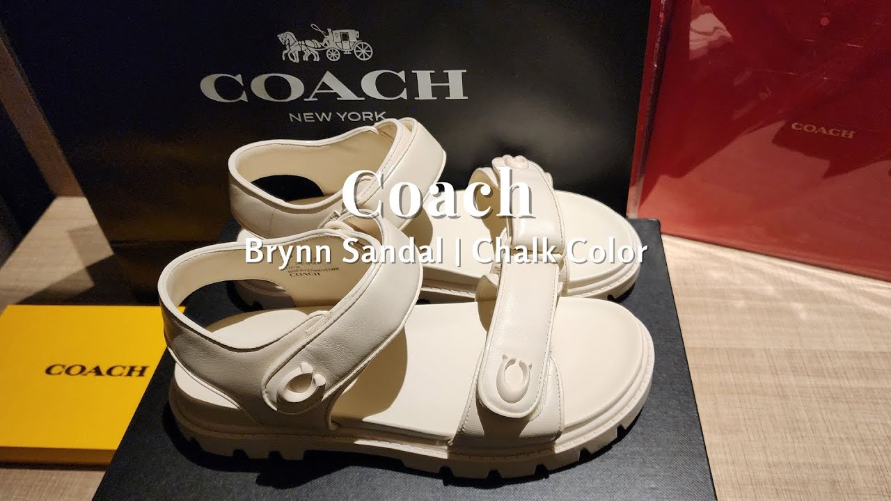 Coach Brynn Sandal | Chalk Color - YouTube