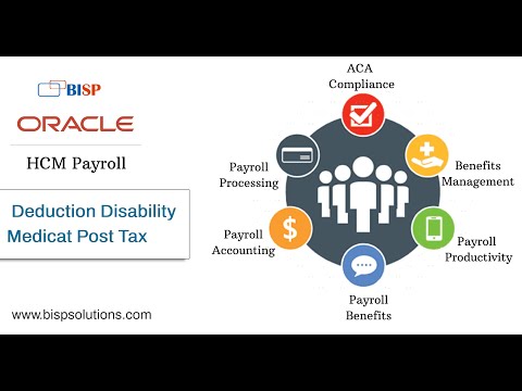 Oracle HCM Payroll Deduction Disability Medicat Post Tax | Oracle HCM ...