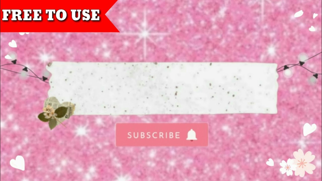 CUTE INTRO TEMPLATE | PINK INTRO | FREE TO USE *no text+no copyright ...