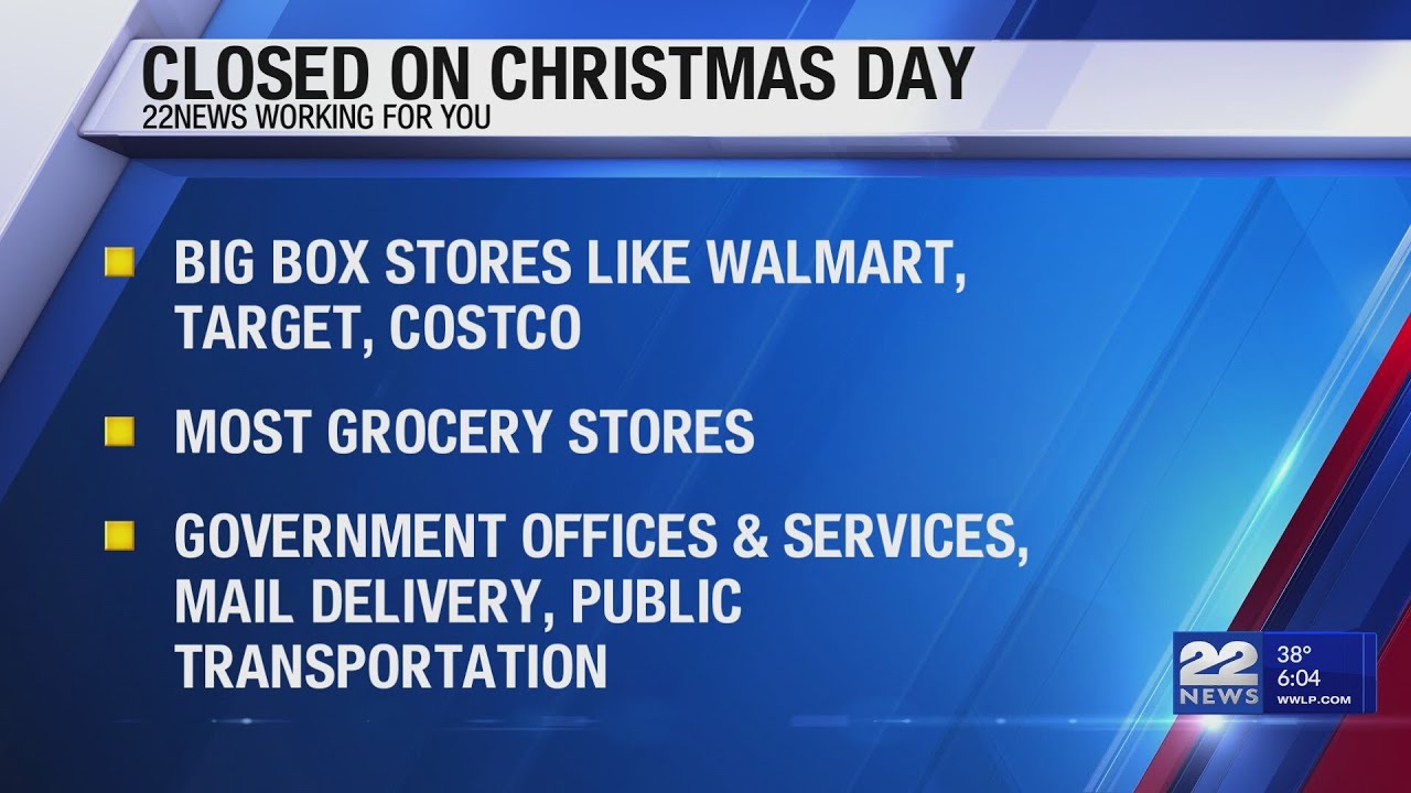 What's open and closed on Christmas Day? - YouTube