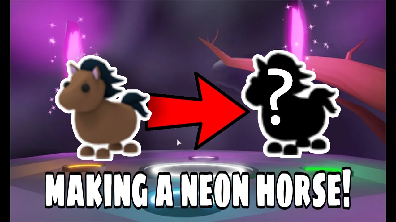 Making a neon horse! | adopt me | making neon - YouTube