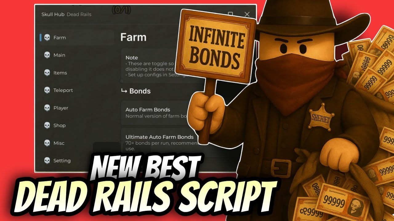 New OP Dead Rails Script NO KEY - BEST AUTO FARM BONDS, Auto Win, Kill ...