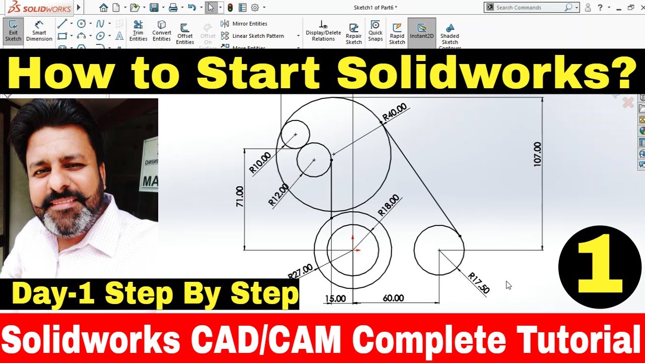 How to Start Solidworks 2021-2020 Complete Tutorial From Start Day-1 ...