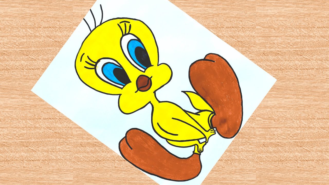 Tweety Bird Holding A Flower