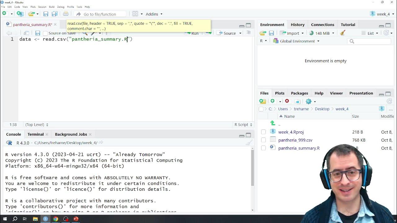4.1 Reading and Inspecting Data in R - YouTube