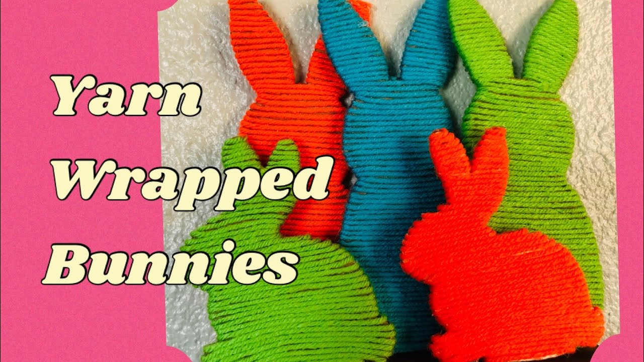 Yarn wrapped bunnies. Easter crafts - YouTube
