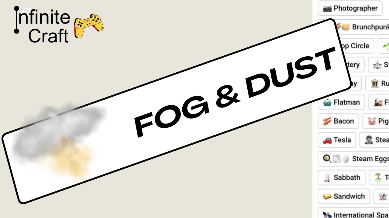 infinite craft - How to make fog and dust @cheatlittlealchemy - YouTube