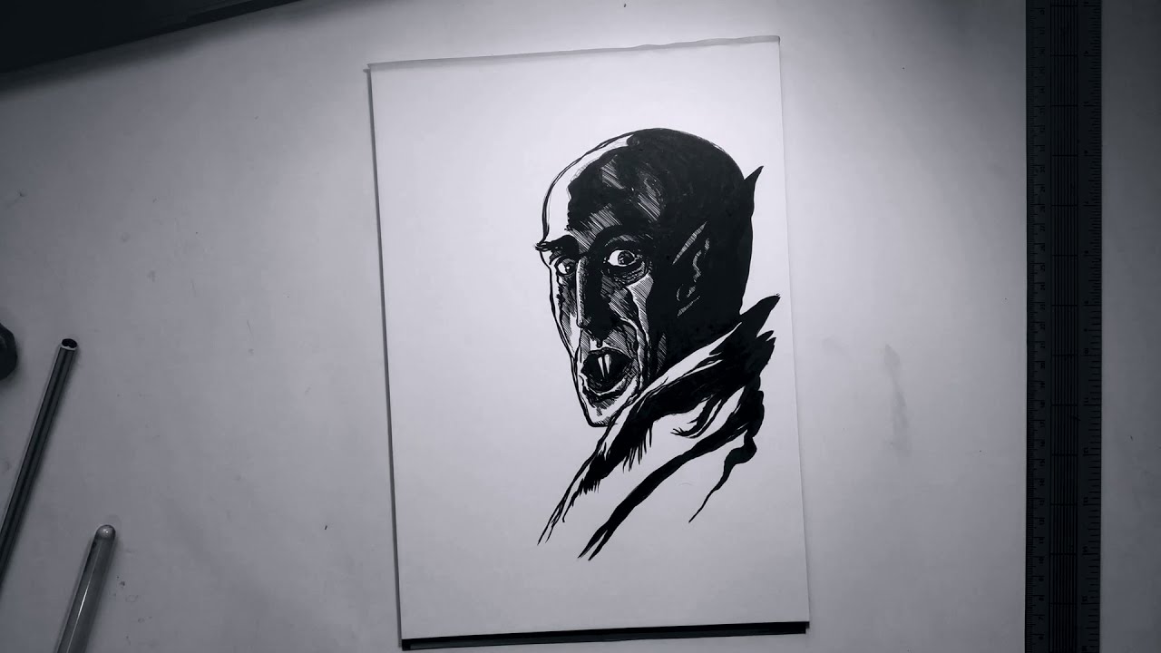Drawing Nosferatu (1922) - YouTube