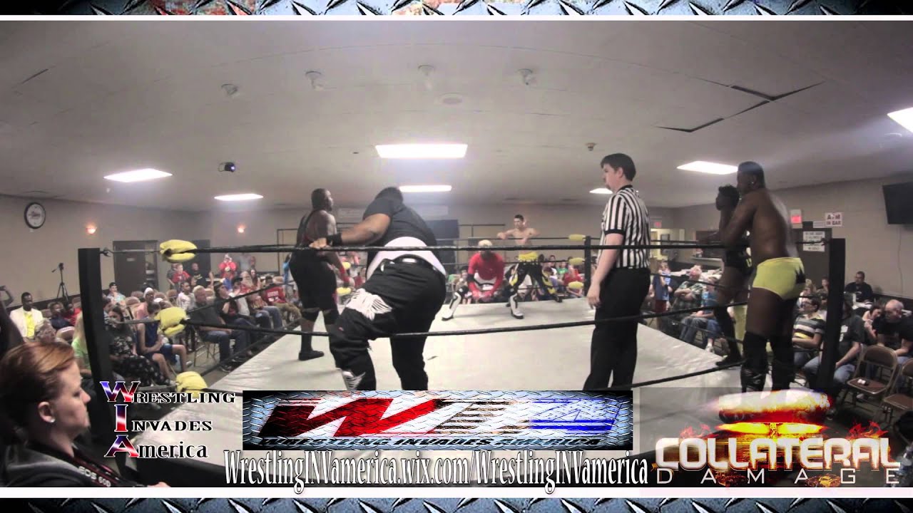 Wrestling Invades America: 4 way Tag Team Match - YouTube