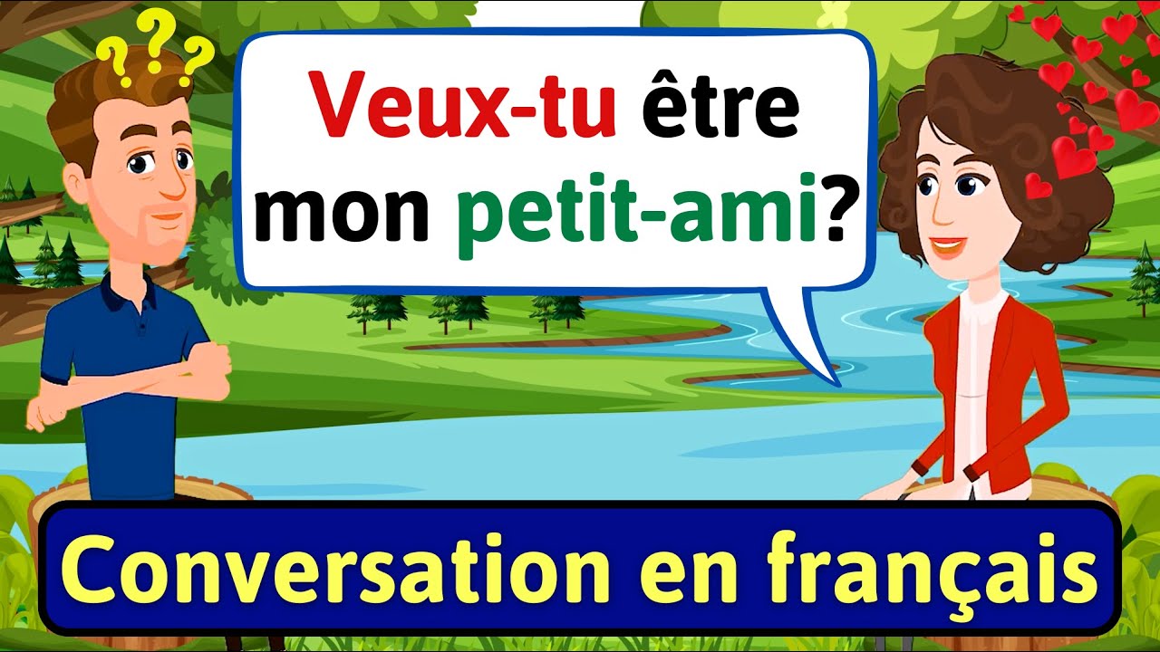 Daily French Conversation Practice with Subtitles (Déclaration d'amour ...