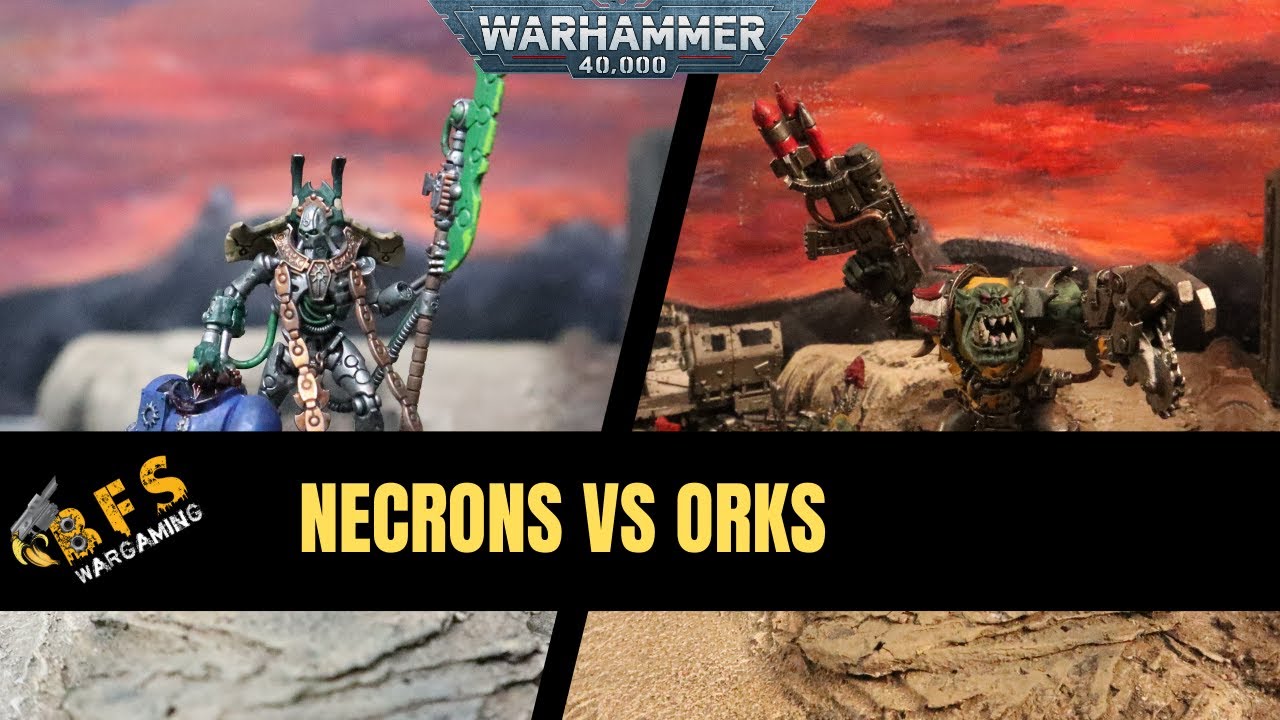 Necrons vs Orks Warhammer 40k Battle Report 10th Edition. - YouTube