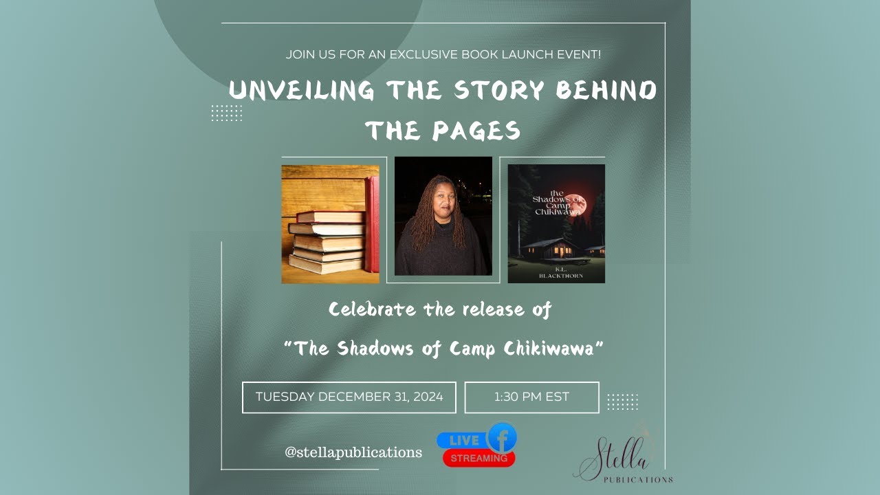 Book Launch - “The Shadows of Camp Chikiwawa” - K.L. Blackthorn - YouTube