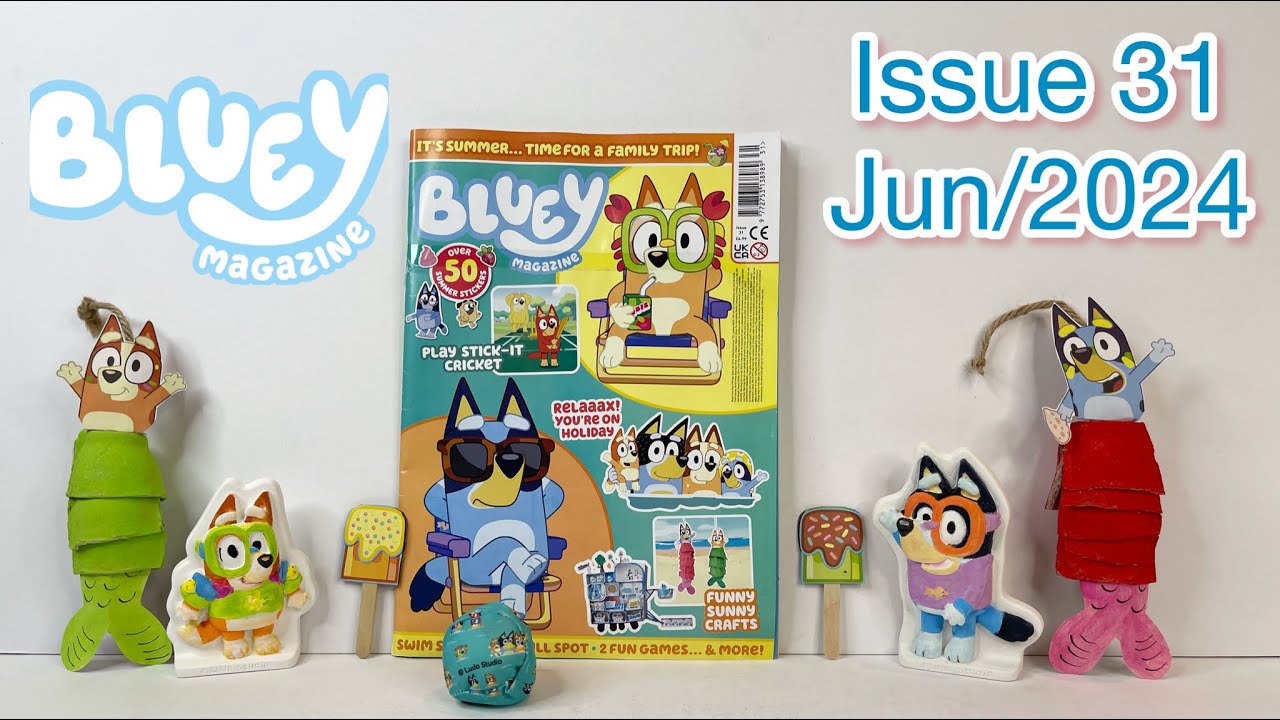 Bluey magazine, issue 31, Jun/2024, with pool play set - YouTube