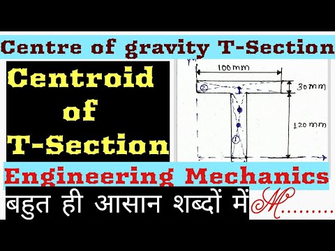 Centre of gravity of T Section | Centroid of T Section | Engineering ...