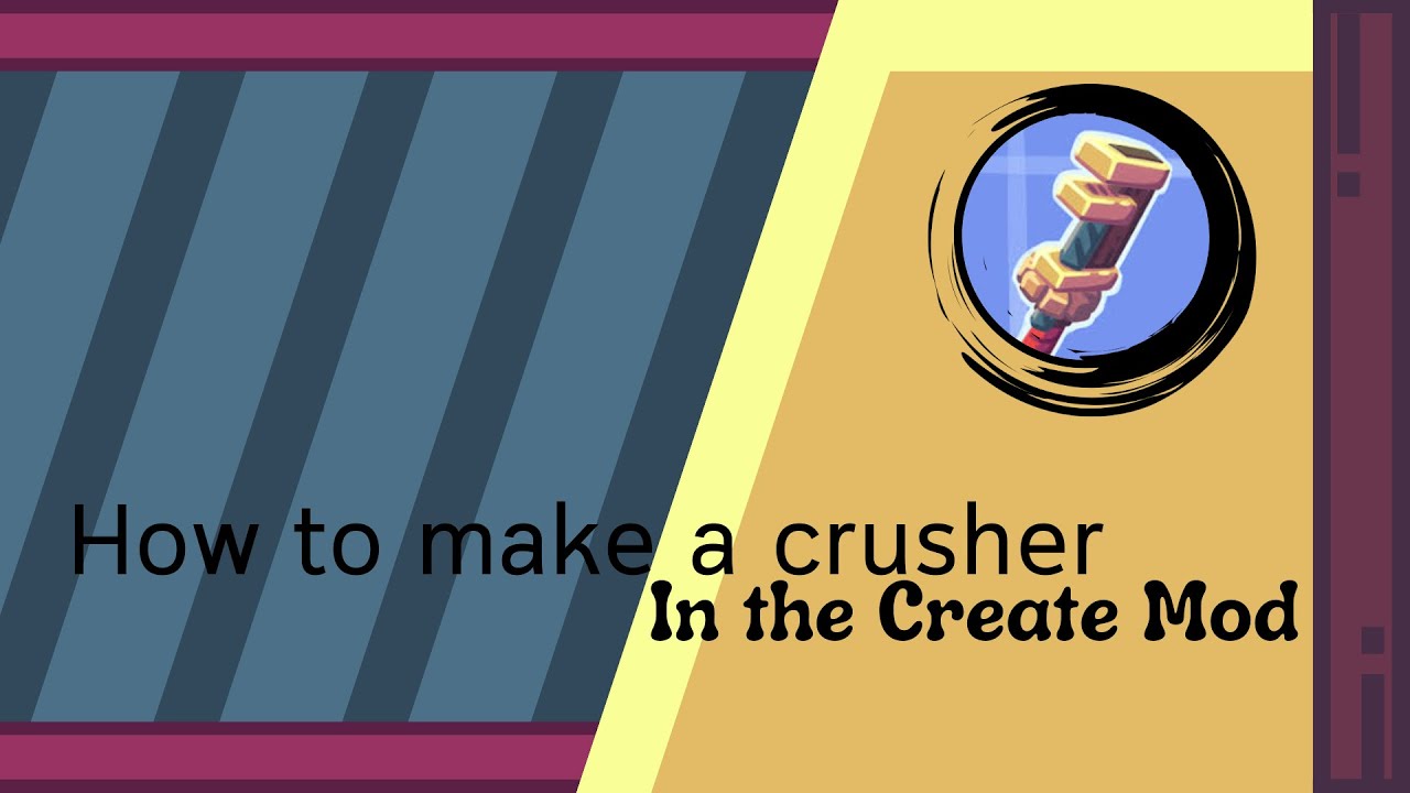 How to make a automatic crusher in the Minecraft Create Mod - YouTube