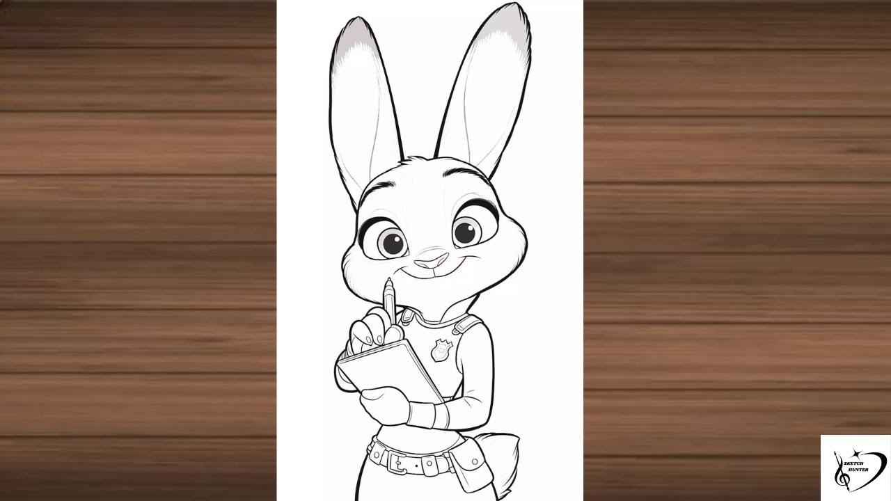 How to Draw a Cute Bunny Police Officer | Easy Cartoon Drawing Tutorial ...