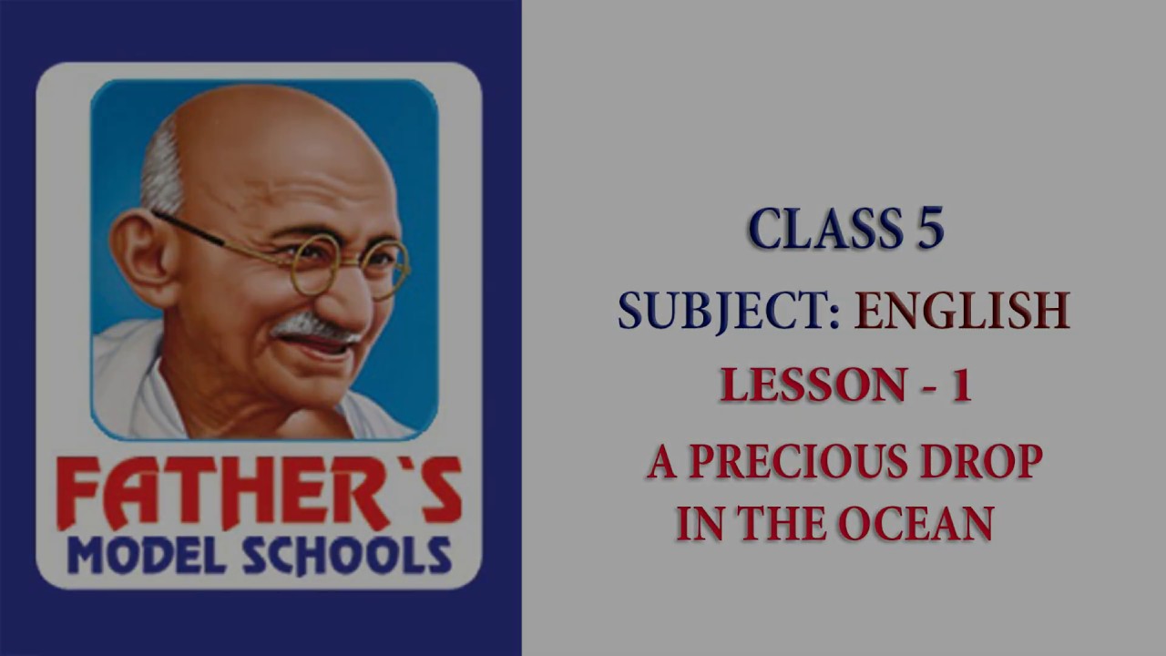 5th Class | English | Lesson 1 | A Precious Drop In The Ocean - YouTube