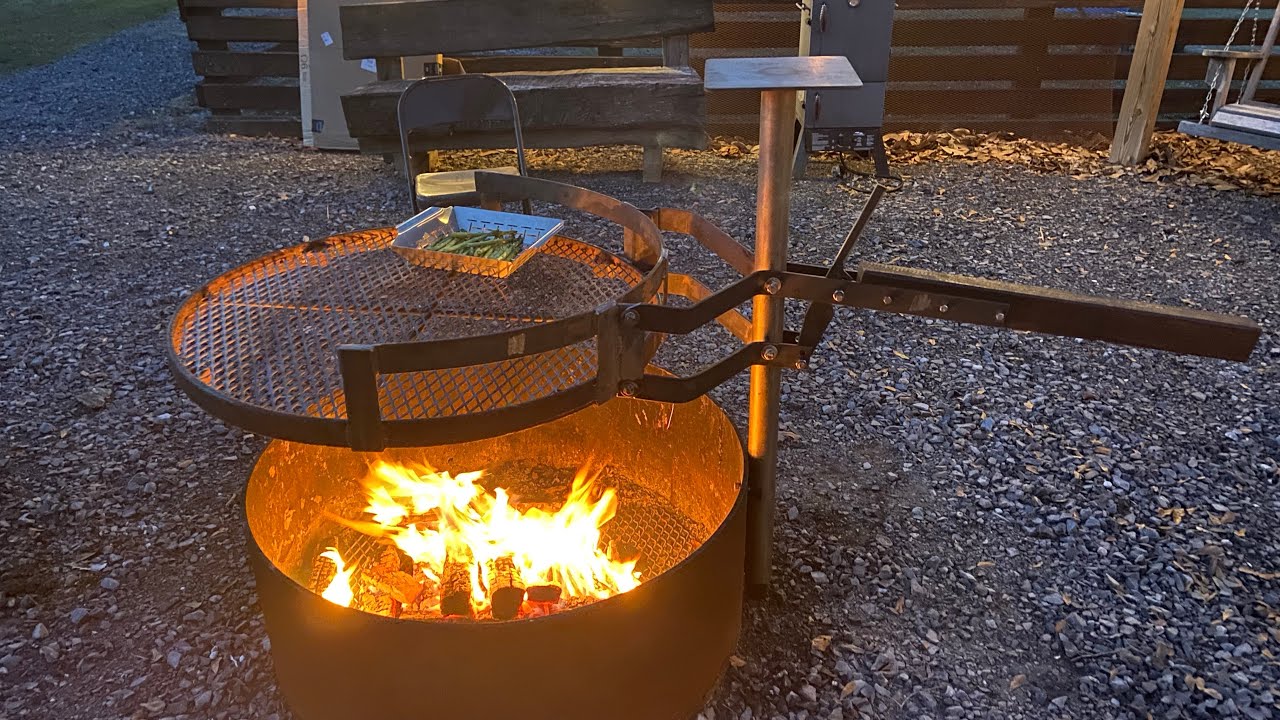 DIY fire pit grill 2023 - YouTube