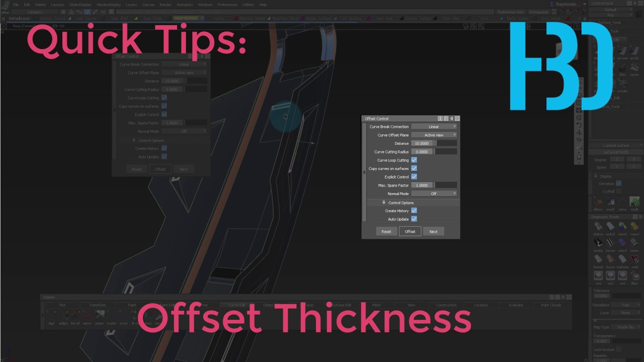Alias Quick Tips: Offset tool - YouTube