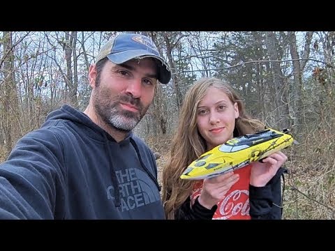 Atomik Barbwire 2 RC Boat - First Run With Mya - YouTube