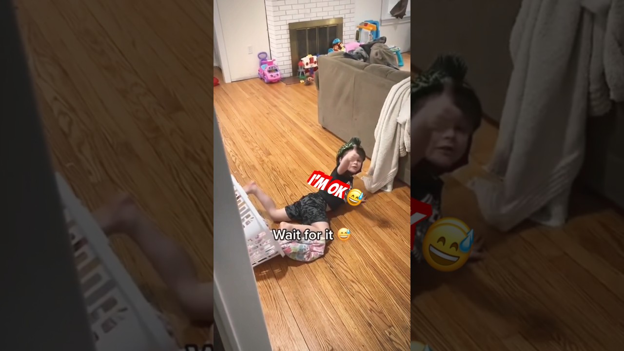 I’m having flashbacks 😂 | Kid rides stairs una basket #kids #failarmy # ...