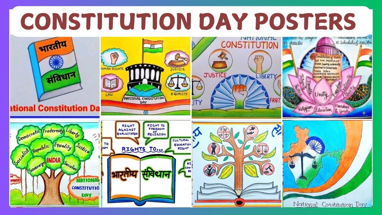 National Constitution Day Drawing/Indian Constitution Day Poster ...
