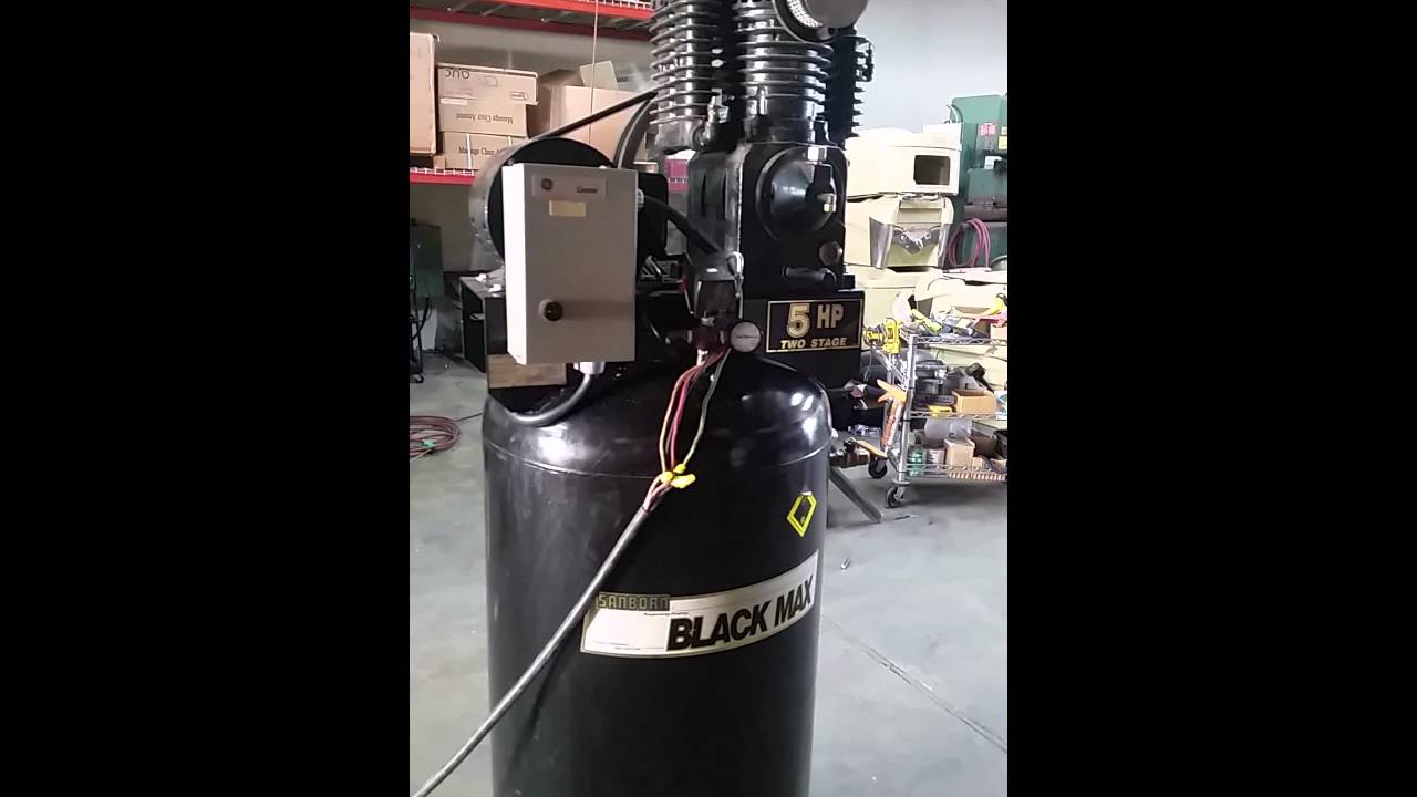Black Max Industrial Air Compressor - YouTube