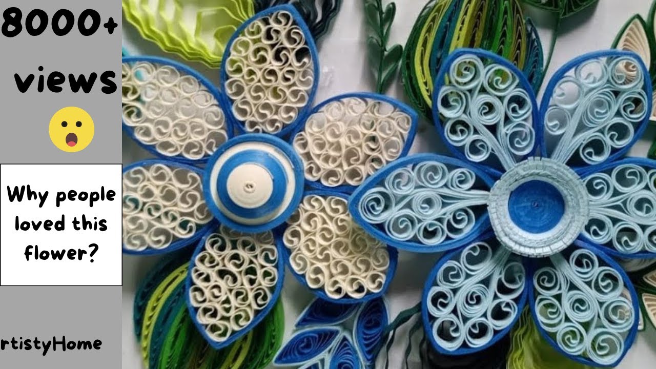 How to make easy quilling flowers | 3D quilling flower | Paper Flower ...