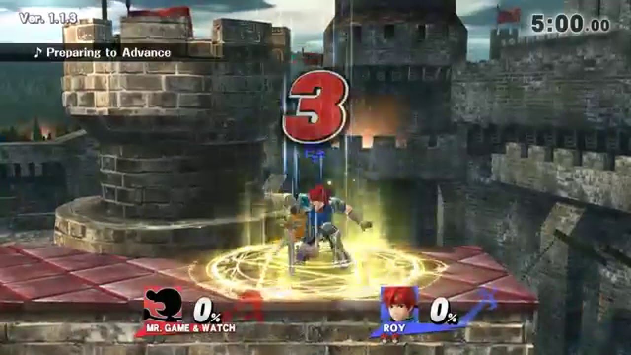 Smash 4 : Gimp Bros. - Game & Watch vs. Roy 1 - YouTube