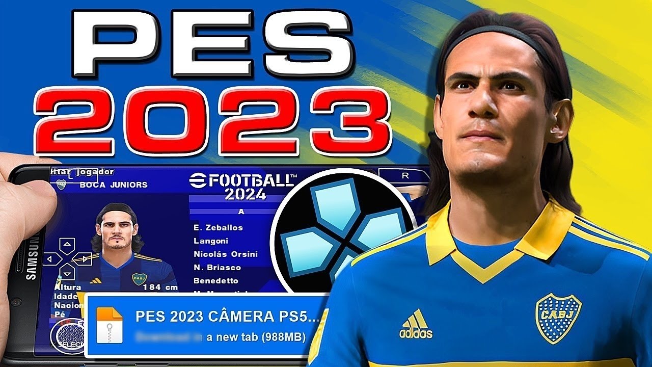 🚨 PES 2023 (PPSSPP) CÂMERA PS5 100% ATUALIZADO EfootBall CELULAR ...