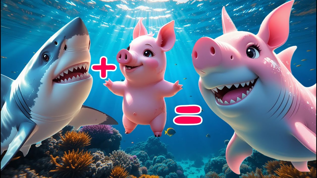 Pigs combined with other species create a very cute hybrid pig - YouTube
