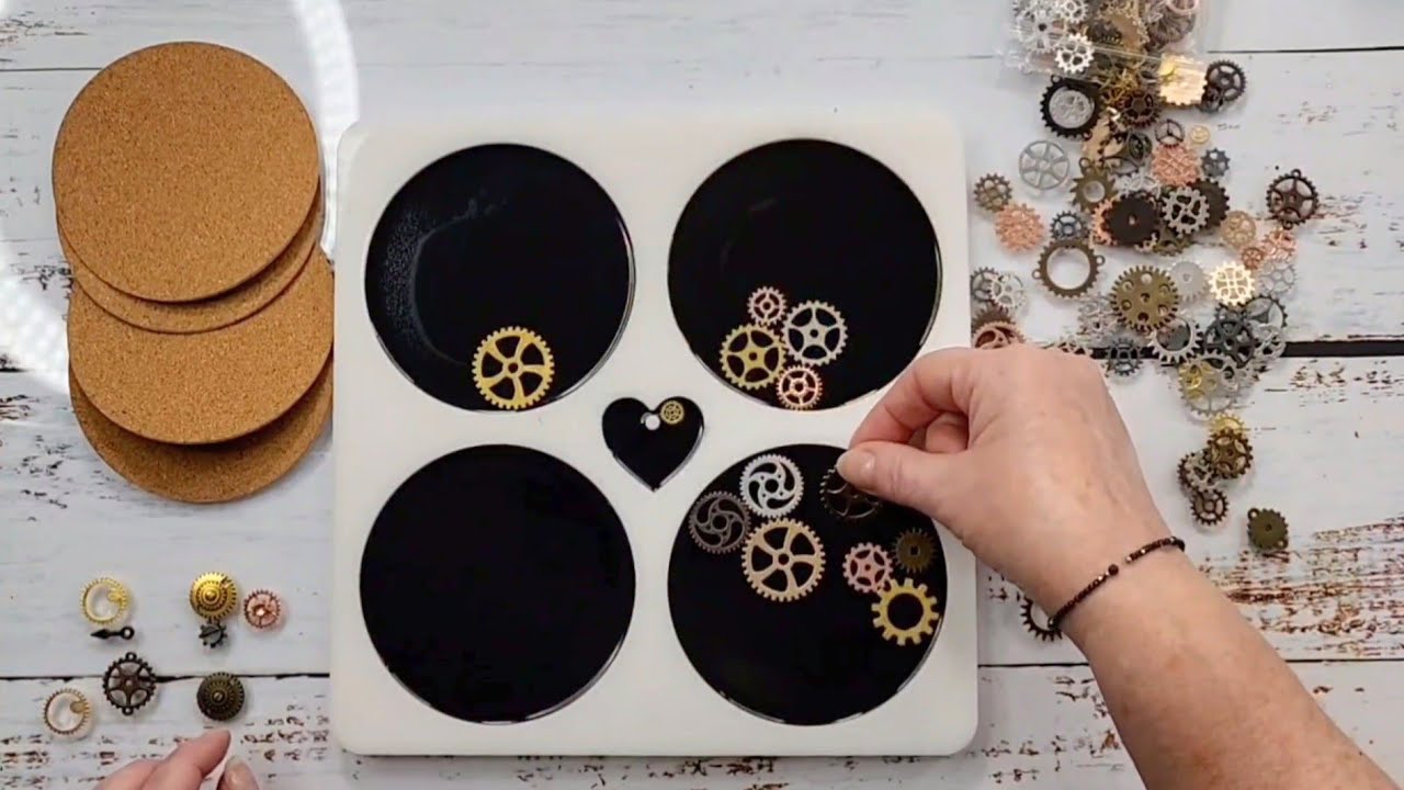 #2097 Amazing Steampunk Resin Coasters - YouTube