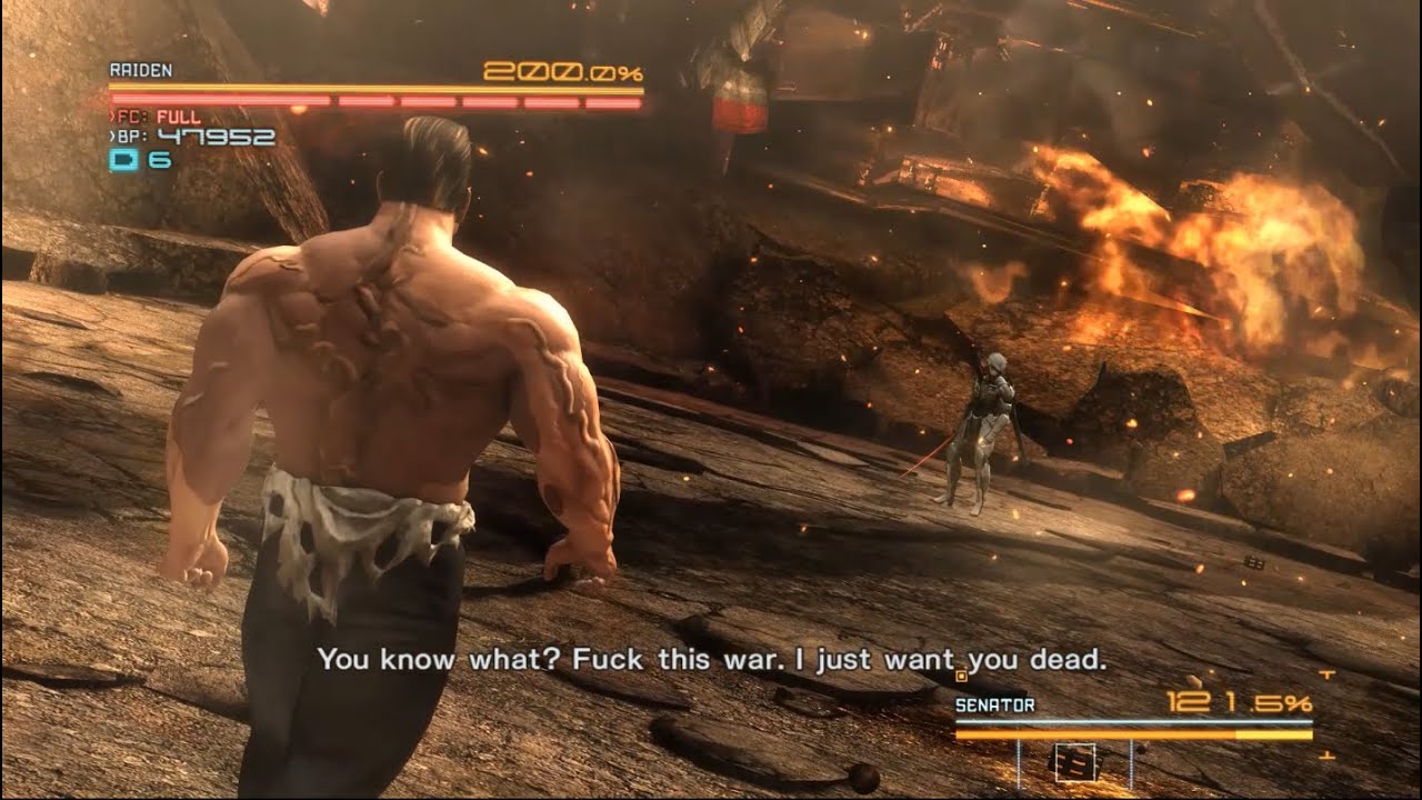 Metal Gear Rising: Revengeance Armstrong Fight Damageless - YouTube