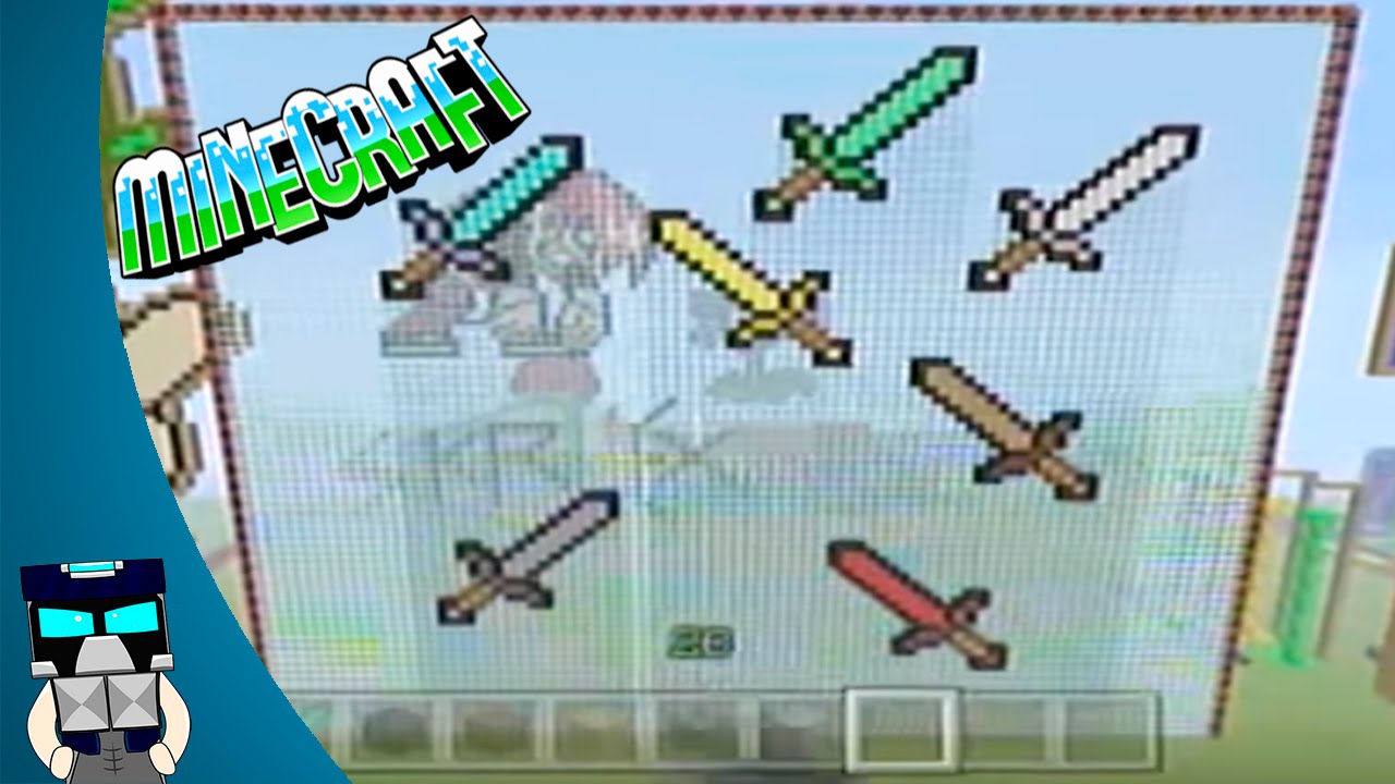 Espada Pixel art Minecraft Tutorial / Como hacer una Espada en ...
