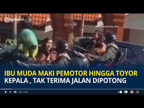 Viral Ibu Muda Maki Pemotor hingga Toyor Kepala di Mojokerto, Tak Terima Jalan Dipotong