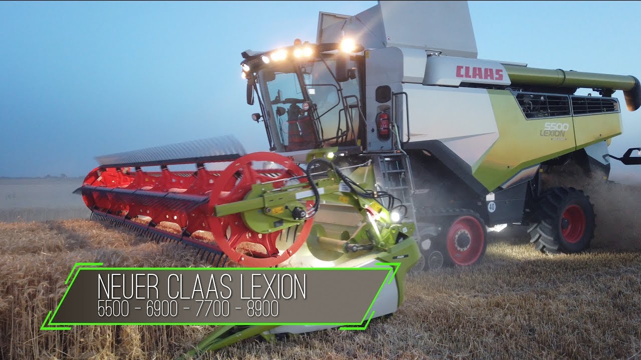 Neuer CLAAS LEXION im Einsatz bei Nacht / 5500 - 6900 - 7700 - 8900 ...