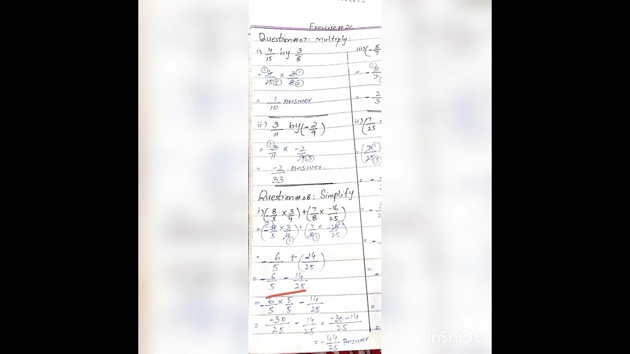 Exercise 2c Questions 7-9 - YouTube