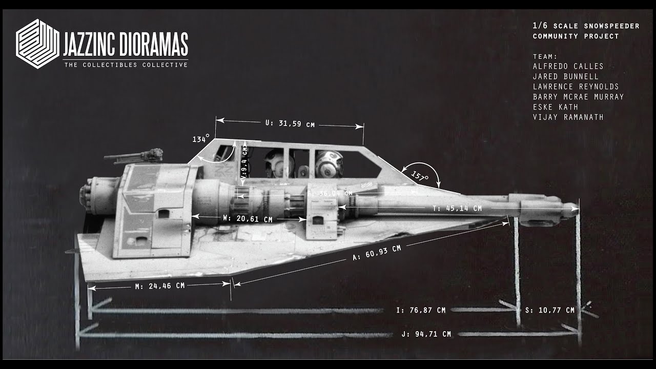 1/6 Snowspeeder design update #1 - YouTube