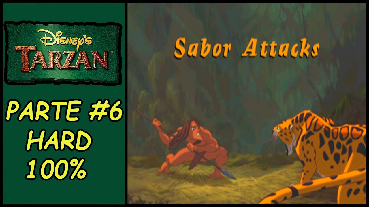 [PS1] - Disney's Tarzan - [Parte 6 - Sabor Attacks - 100% - HARD] - YouTube