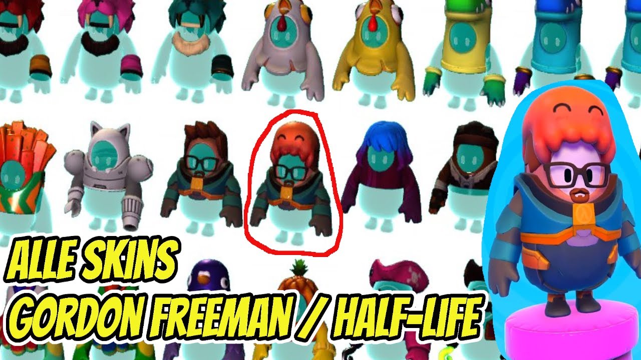 Fall Guys Alle Skins. Gordon Freeman auch dabei - YouTube