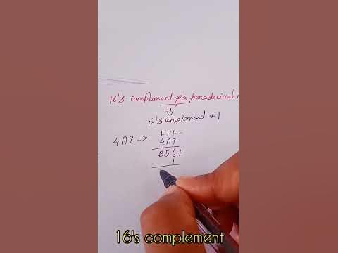 16's complement of a hexadecimal number - YouTube